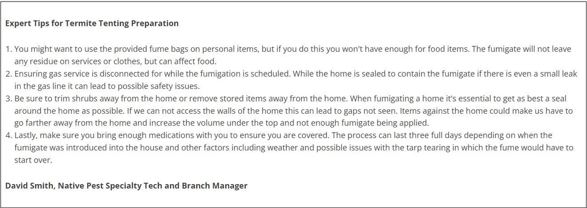 How to Prepare for Termite Fumigation in Florida | Native Pest ...